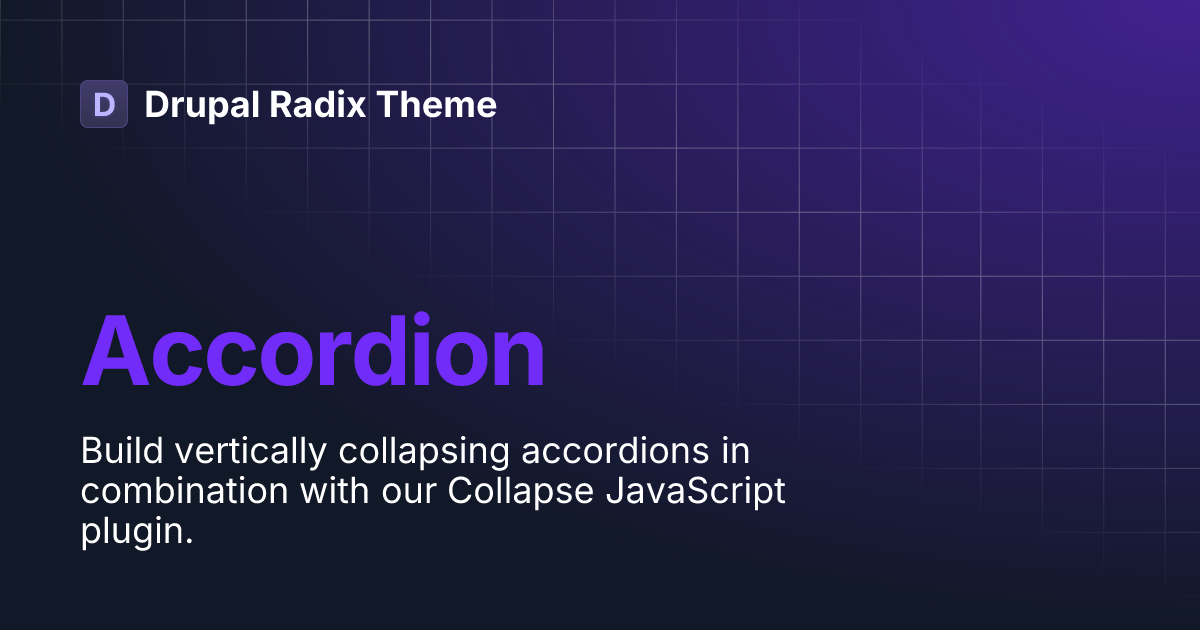 Accordion | Drupal Radix Theme