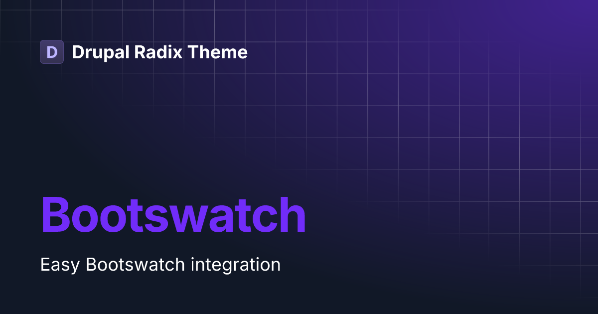 Bootswatch | Drupal Radix Theme