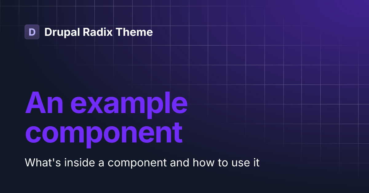 An example component | Drupal Radix Theme